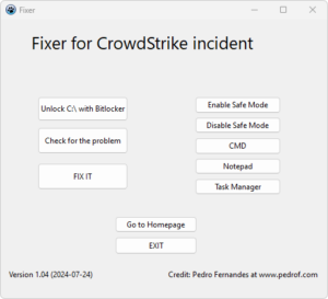 I made a tool to fix the CrowdStrike incident! – Pedro Fernandes